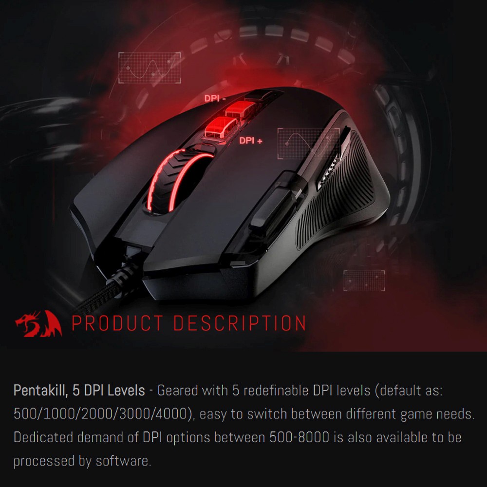 EasyPC | Redragon M612 PREDATOR RGB Gaming Mouse | Shopee Philippines