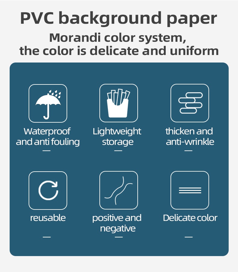 Selens Photography Backdrop PVC Photo Background Matte Antiwrinkle Dual Sided Photobooth for ...