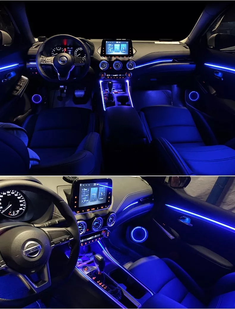 R RGB General Car Ambient Light Interior Bar Acrylic Optical Fiber Guide DIY Decoration | Shopee ...