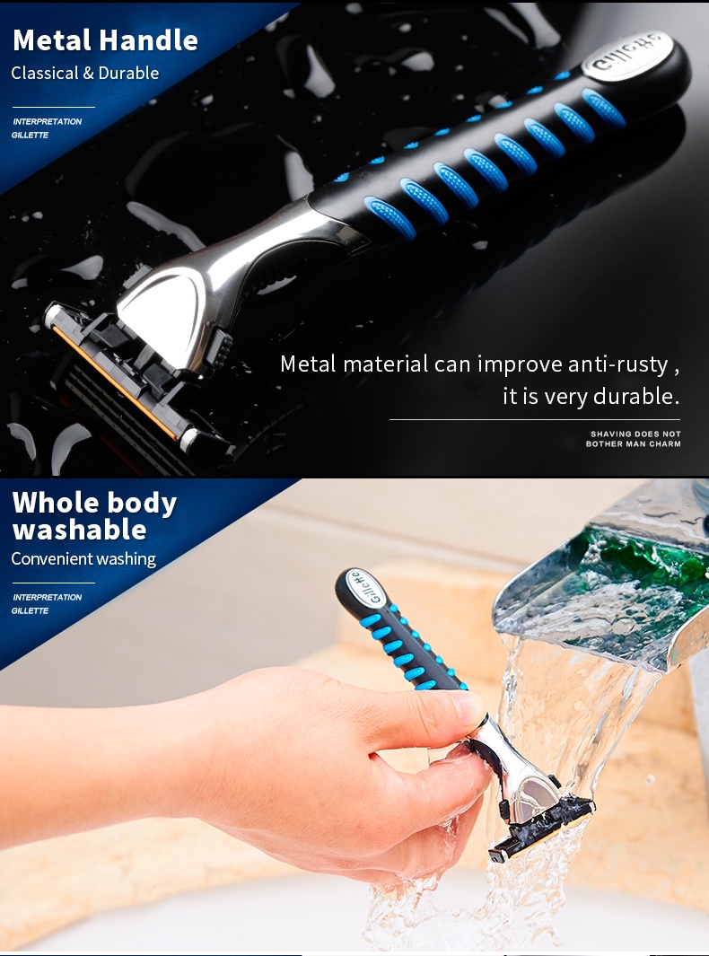 Gillette Vector 3 Men's Razor Shaving Blades Safety Razors Beard Hair ...