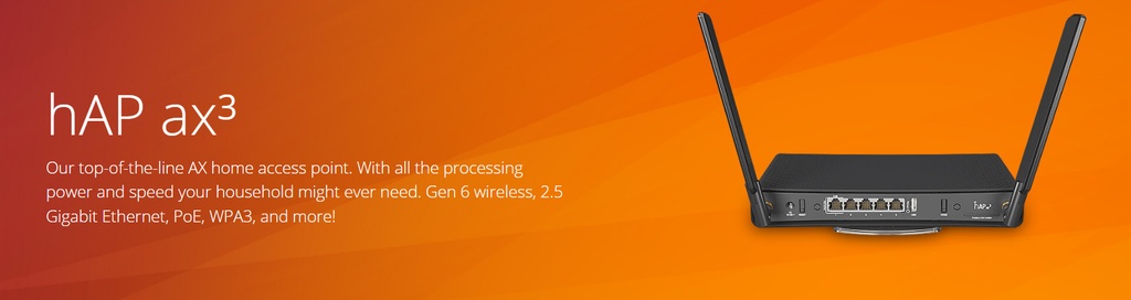 MikroTik hAP ax3 - Wifi 6 Dual band Gigabit Router w/ 1GB RAM, 1.8 Ghz ...