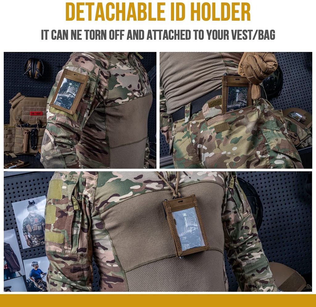 Army Fan Molle Tactical ID Card Case Patch Neck Lanyard and Credit Card ...