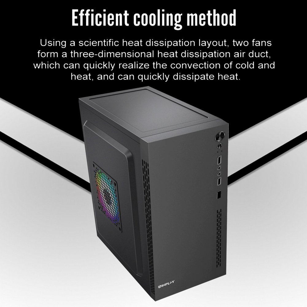 EasyPC | InPlay Lite X9 Micro ATX with 200W PSU Supports Micro-ATX or ...