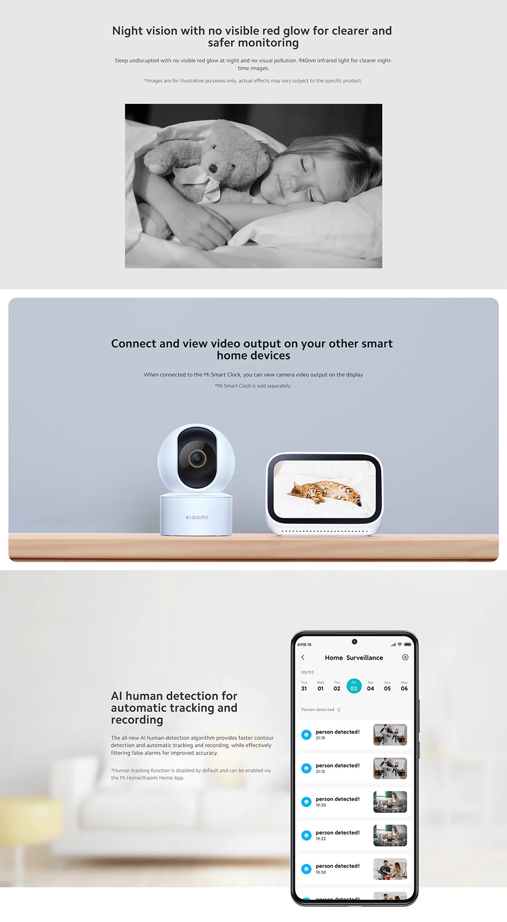 Xiaomi Smart Camera C200 1080P AI Human Detection Indoor CCTV High ...