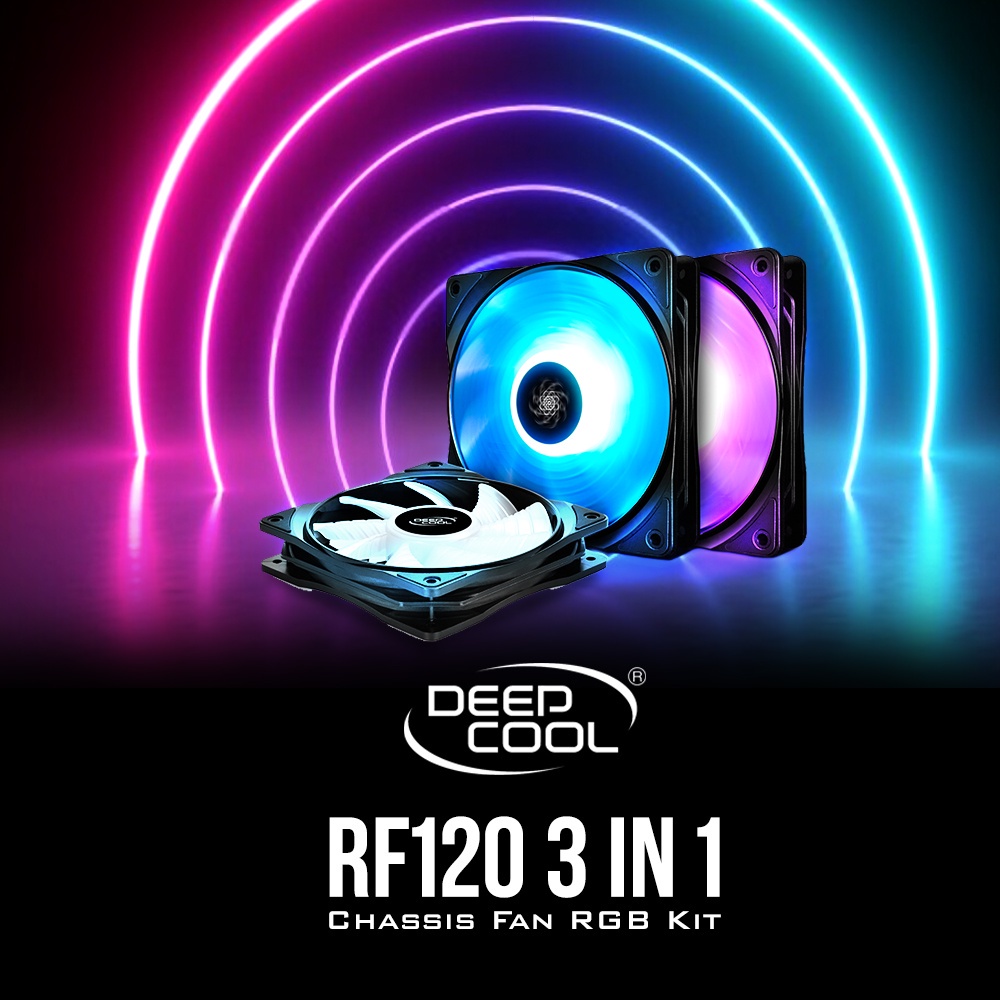 EasyPC| Deepcool RF120 Kit Chassis Fan| RGB LED| PWM Control | Shopee ...