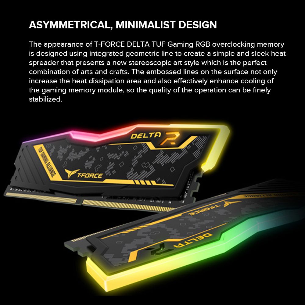 Team Elite Delta TUF RGB 16GB 2x8 3200Mhz Memory T-FORCE BLITZ control ...