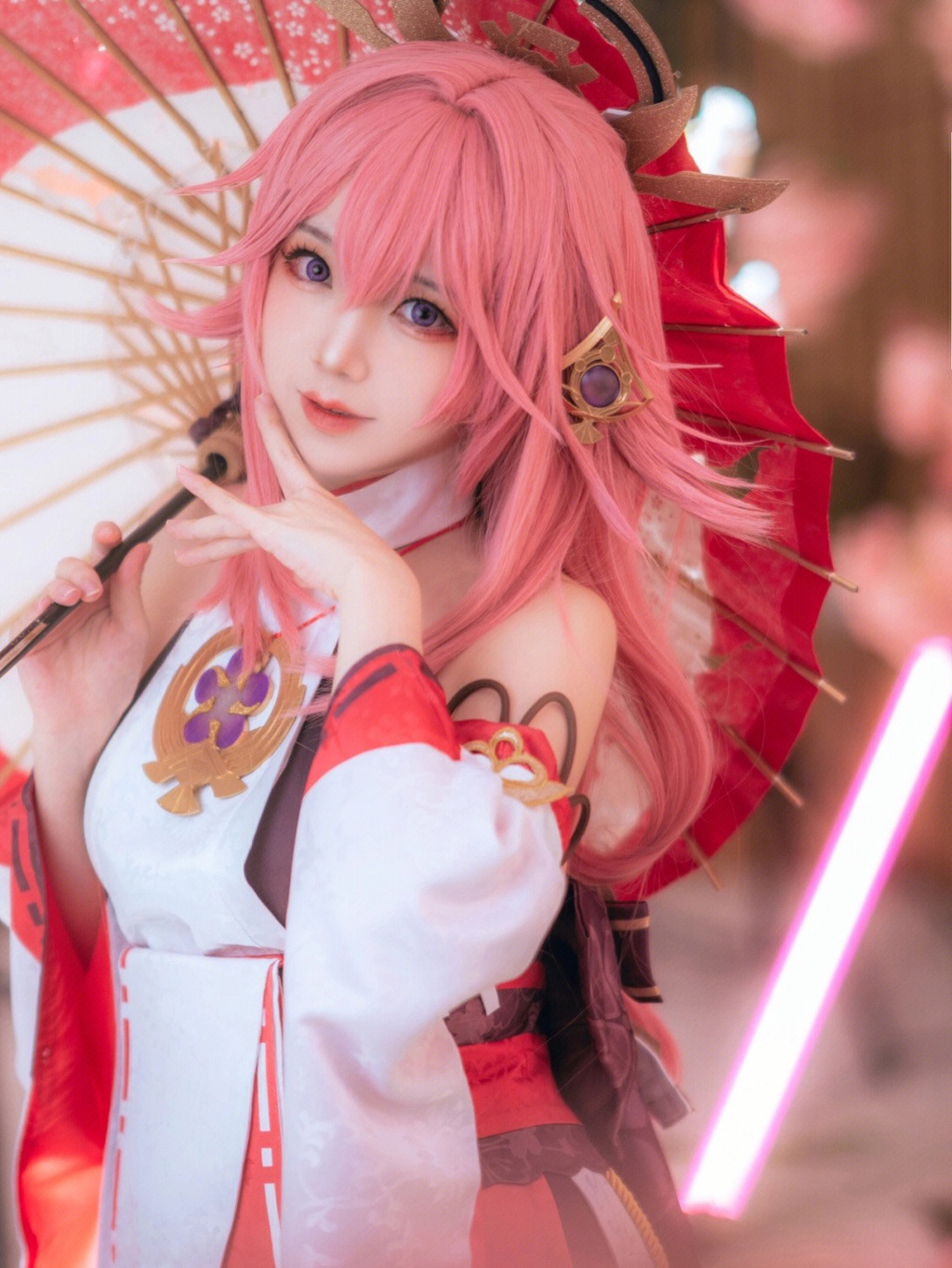 Game Genshin Impact Yae Miko Cosplay Costume Guuji Yae Battle Suit ...