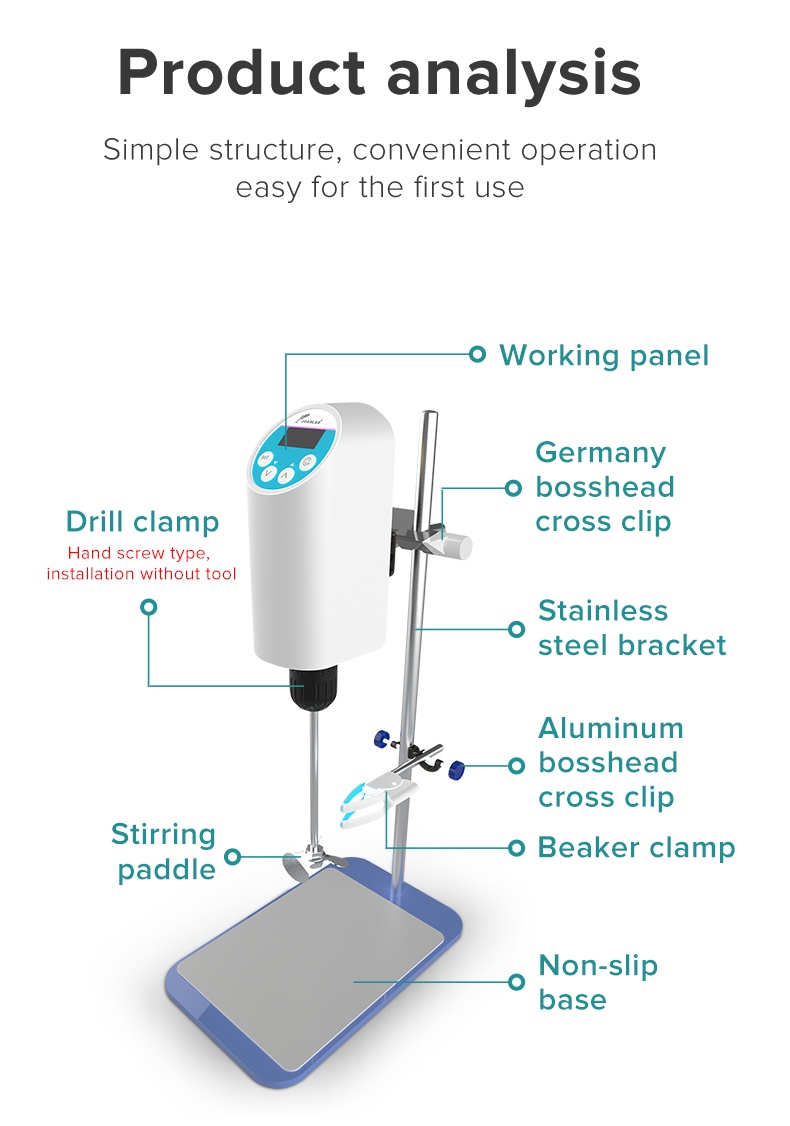 JOANLAB Store Electric Stirrer Laboratory Digital Mechanical Overhead ...