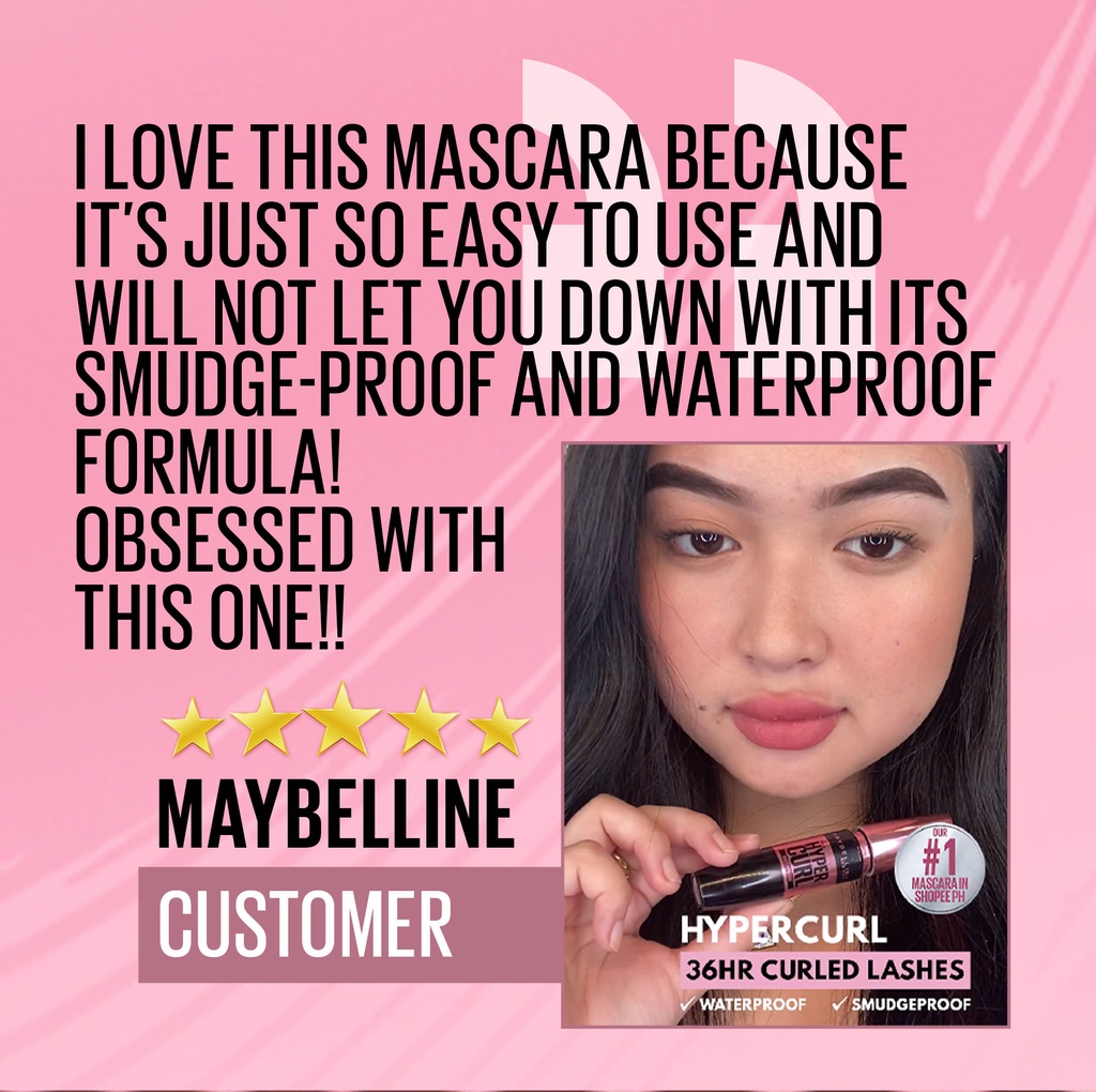 Maybelline Hypercurl Mascara - 48HR Curl Power, Waterproof, Smudge ...