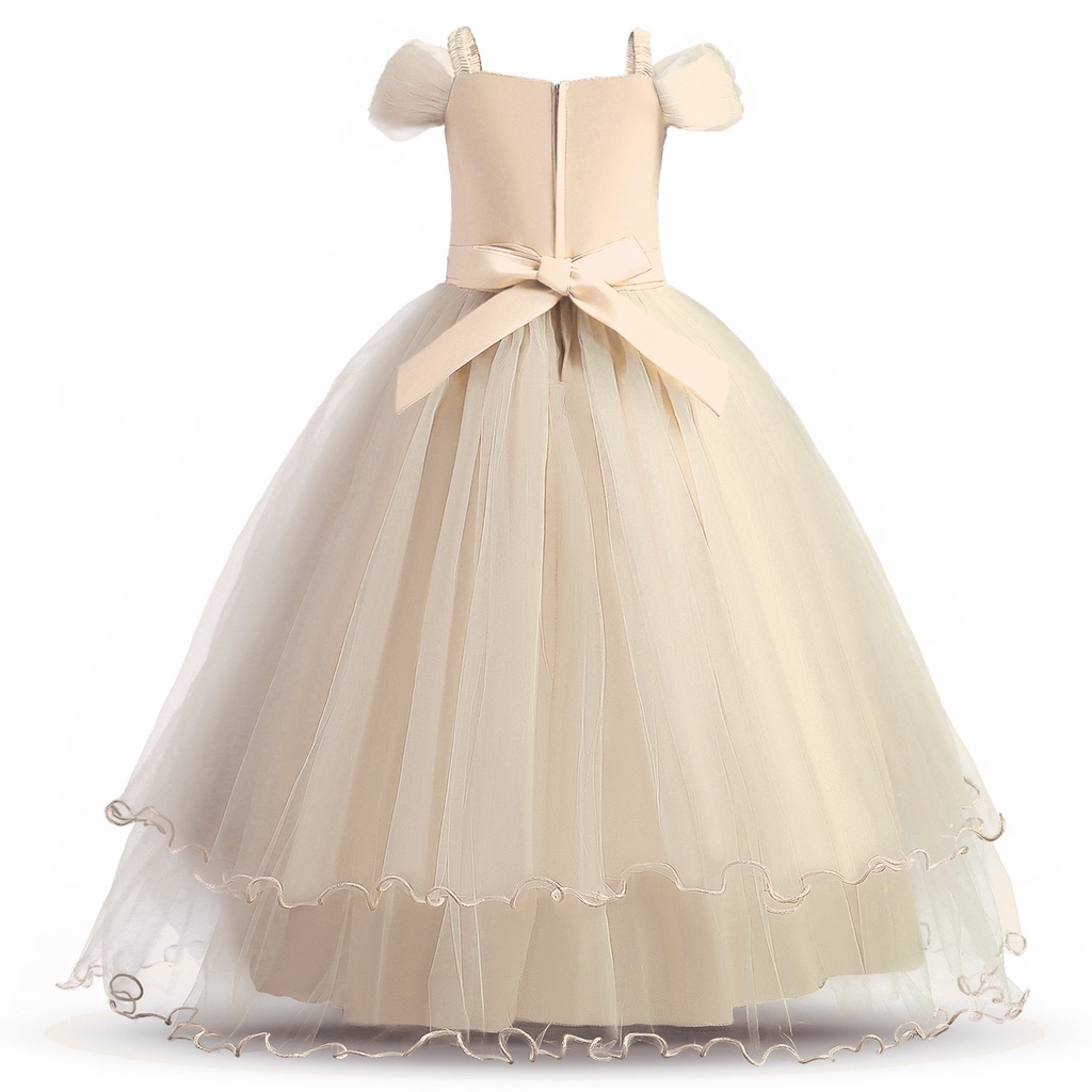 Teen Girl Wedding Bridesmaid Gowns Floral One Shoulder Pink Formal Host