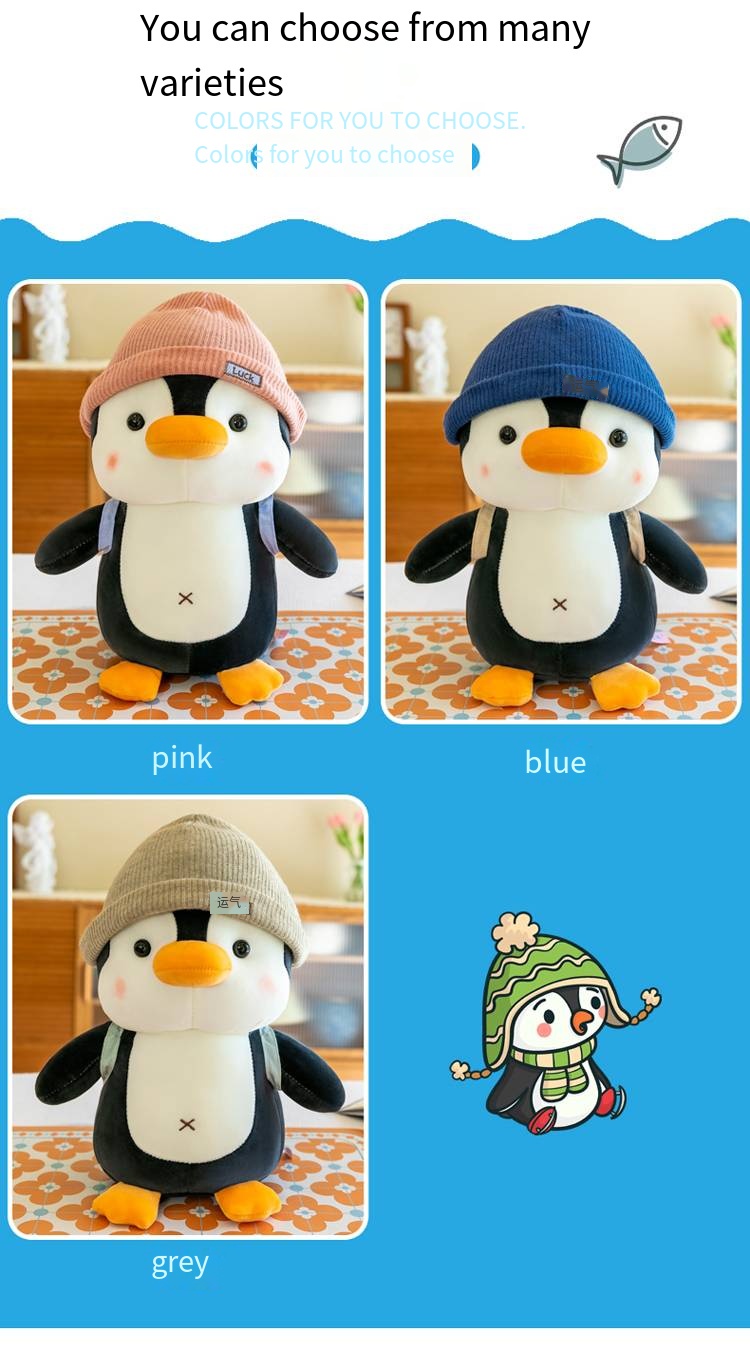 Hug Me Penguin Plush Toy Cute Animal Penguin Stuffed Toy bunny Soft ...
