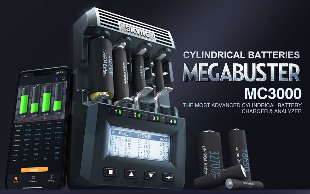 SKYRC MC3000 Charger NC2500 Pro / NC2200 Smart Battery Charger | Shopee ...