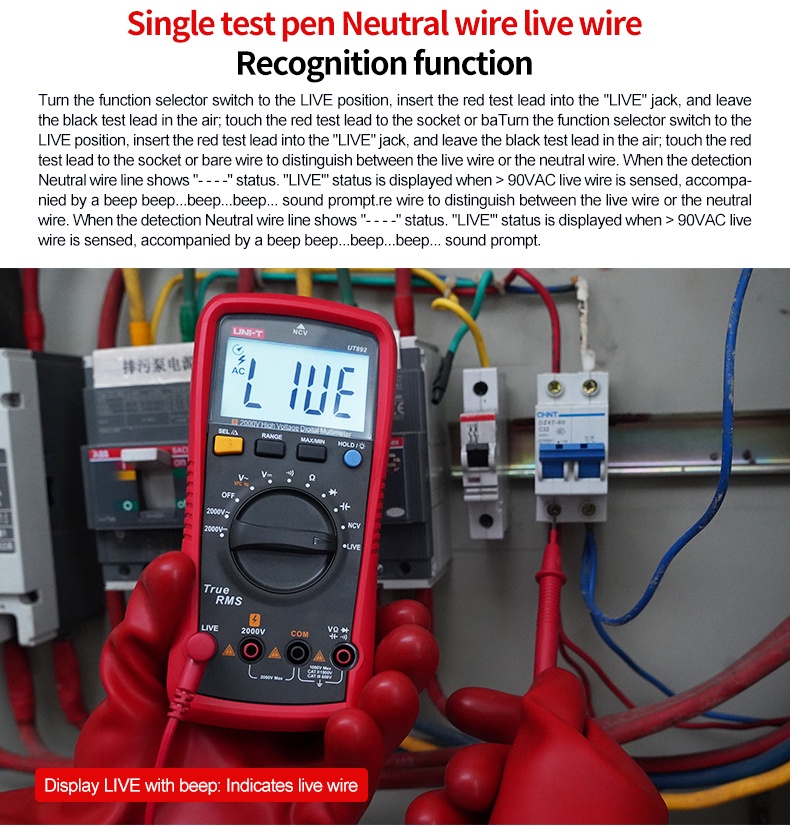 UNI-T UT892 2000V High Voltage Digital Multimeter For Mine AC DC ...