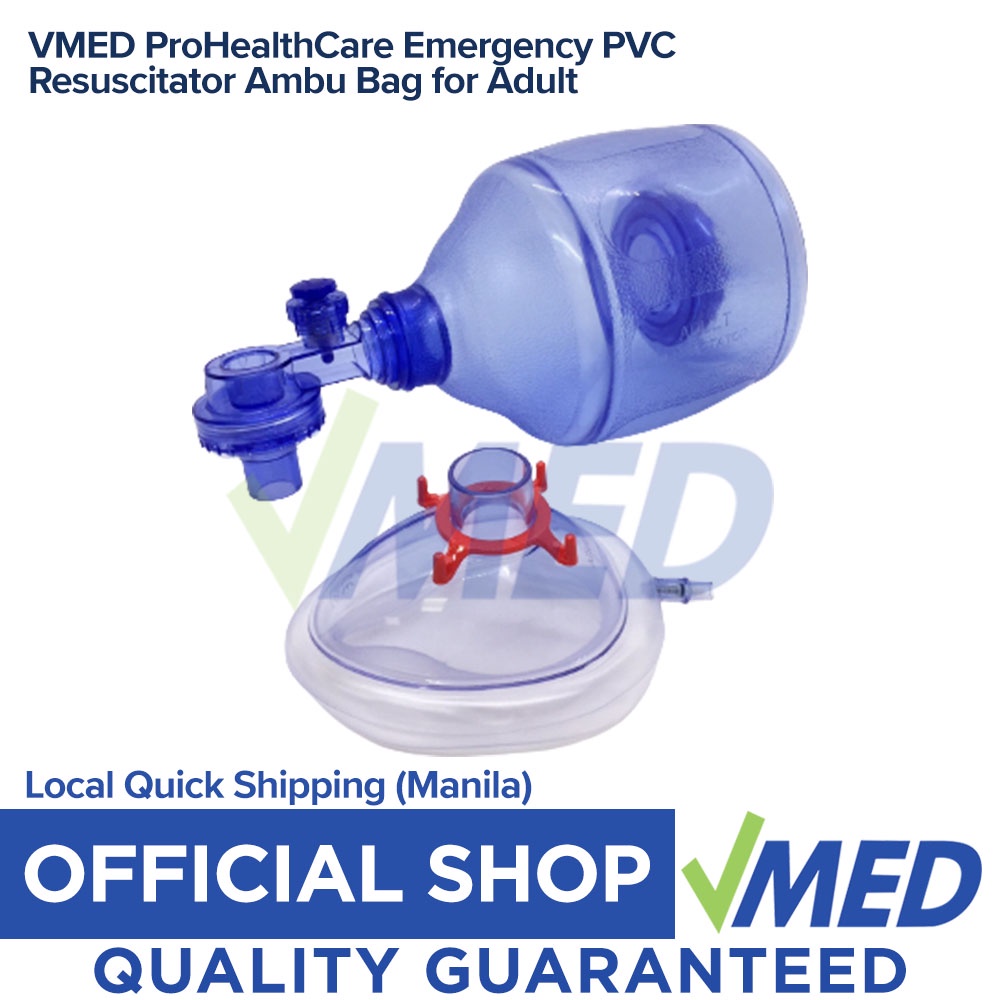 VMED ProHealthCare Emergency PVC Resuscitator Ambu Bag for Adult/Pedia ...