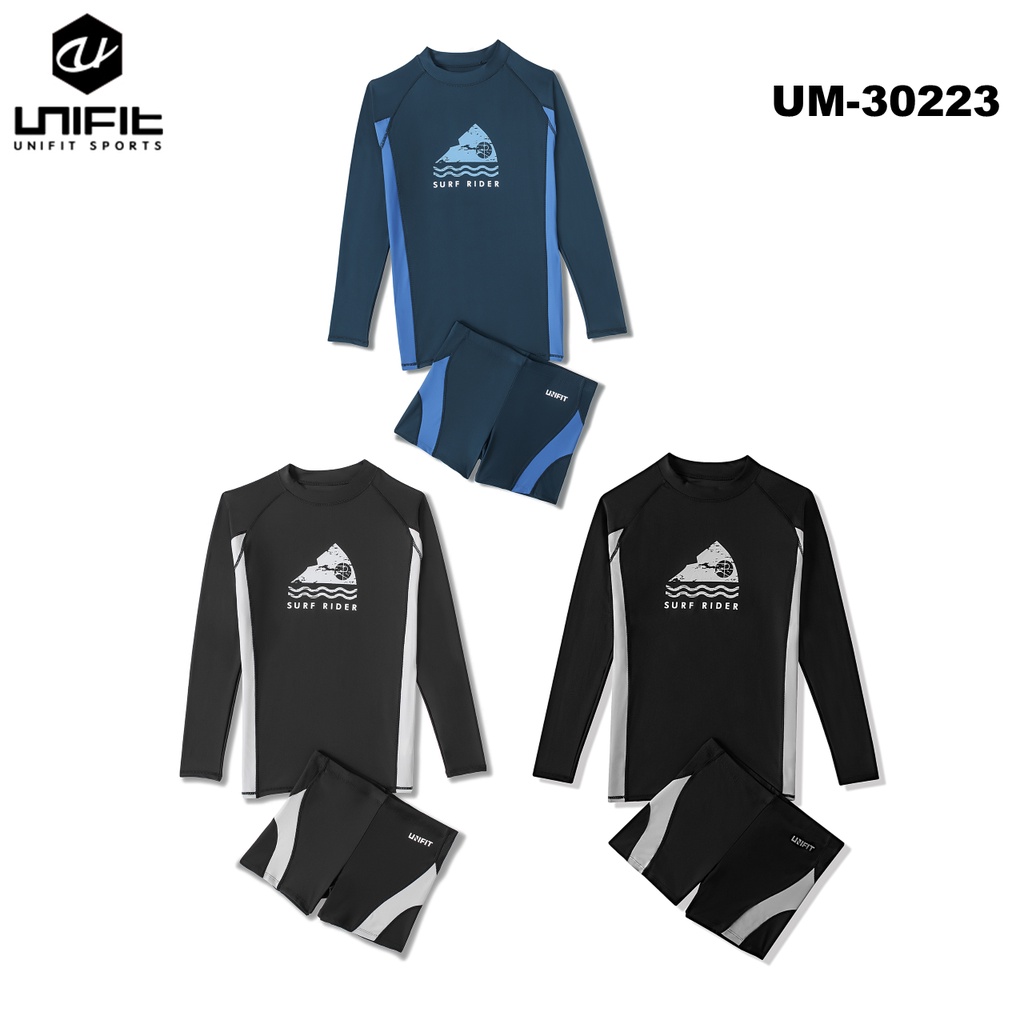 UNIFIT Men's Rash Guard Swimsuit Swimwear Dri-Fit Rush Guard Terno UM ...