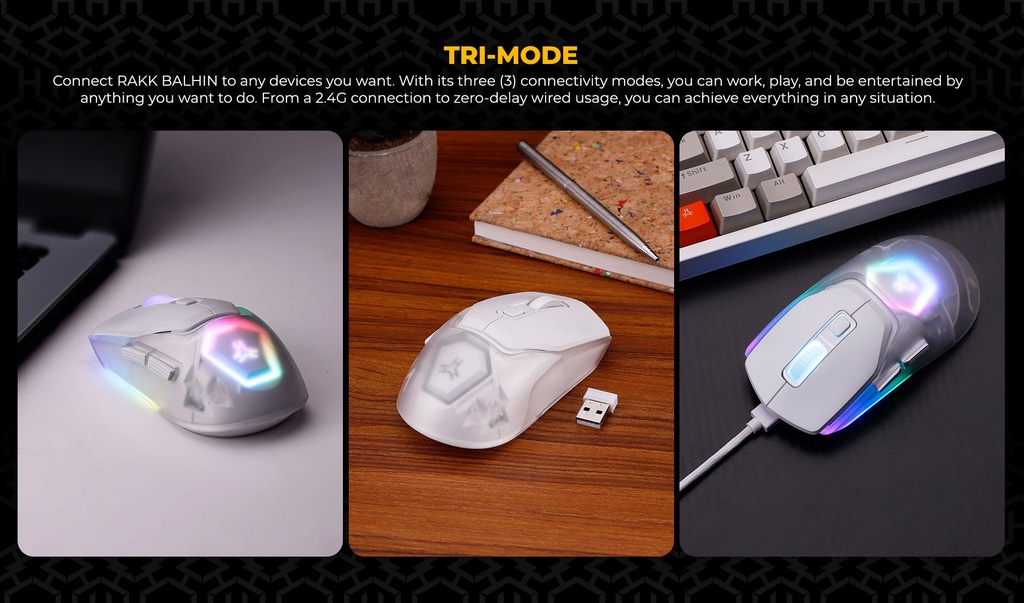 EasyPC | Rakk Balhin trimode 3335 Sensor TRI MODE (BT + 2.4G + WIRED ...