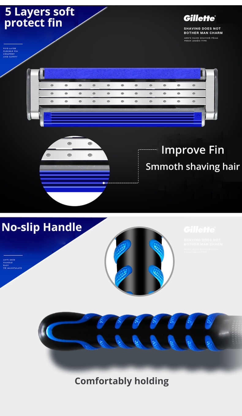 Gillette Vector 3 Men's Razor Shaving Blades Safety Razors Beard Hair ...