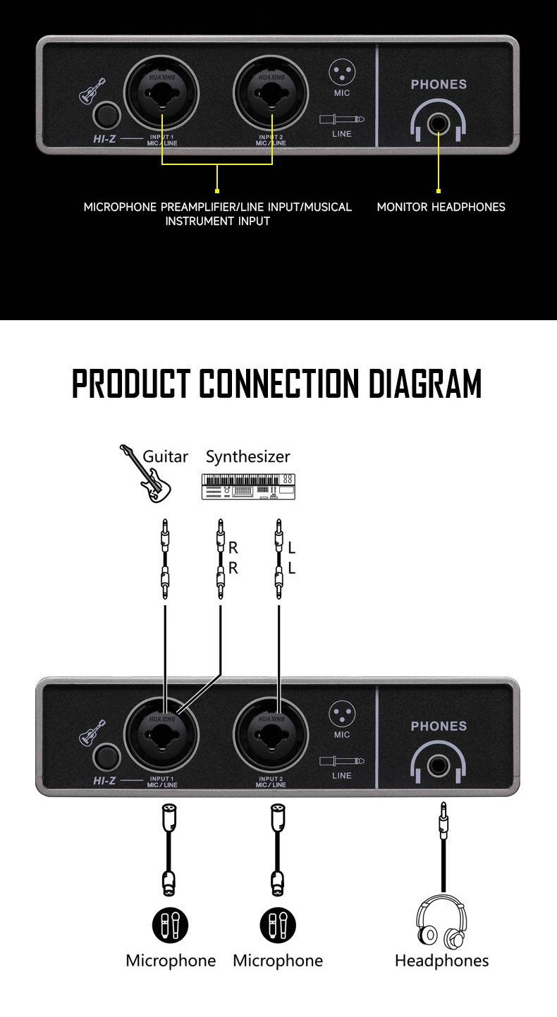 TEYUN Q-16 Audio Interface Sound Card with Monitoring,Sound Card For ...