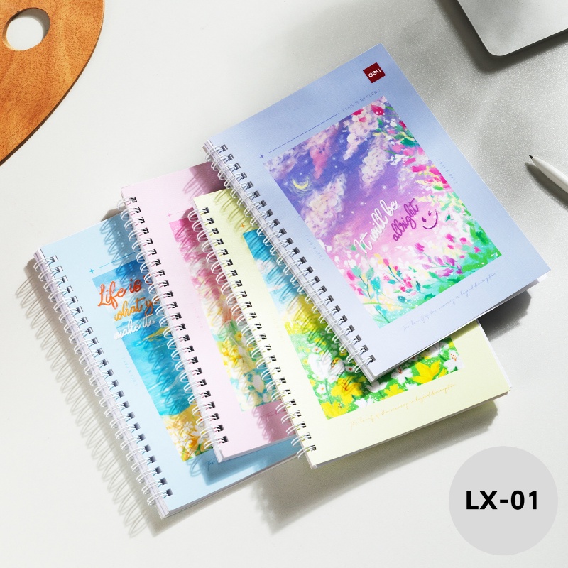 Deli A5 Cute Spiral Notebook 60Sheets Student Binder Notebook School ...