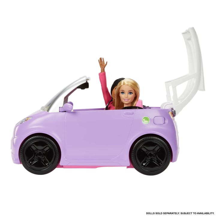 Barbie Electric Vehicle with Charging Station and Plug, Convertible ...