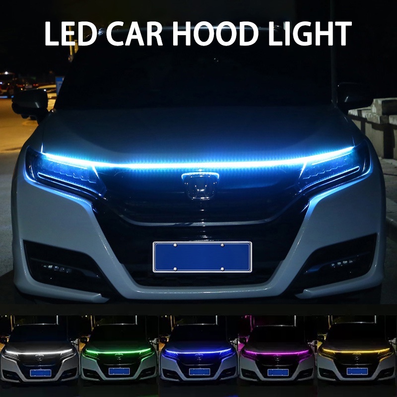 Car LED Light Strip 12V DRL LED Car Hood Lamp Flexible Dynamic Lights ...