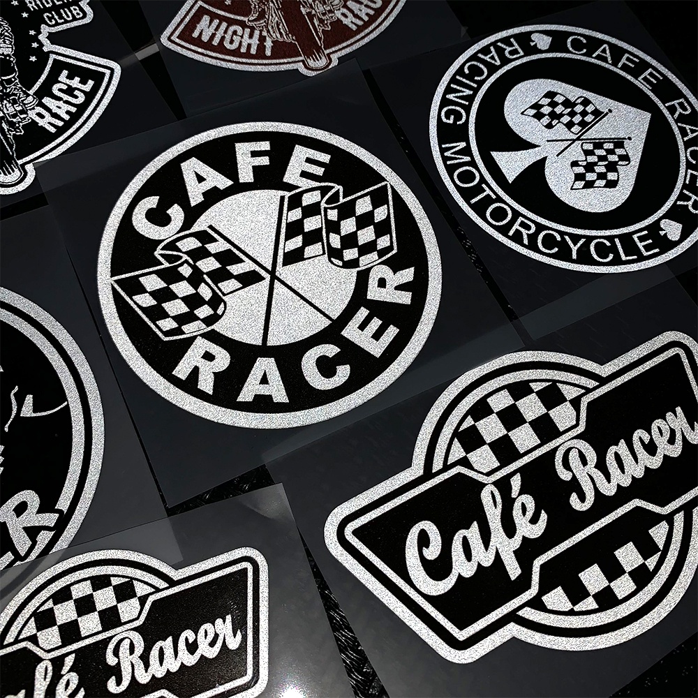 Vintage Cafe Racer Sticker Motorcycle Helmet Stickers Vinyl Motocross ...