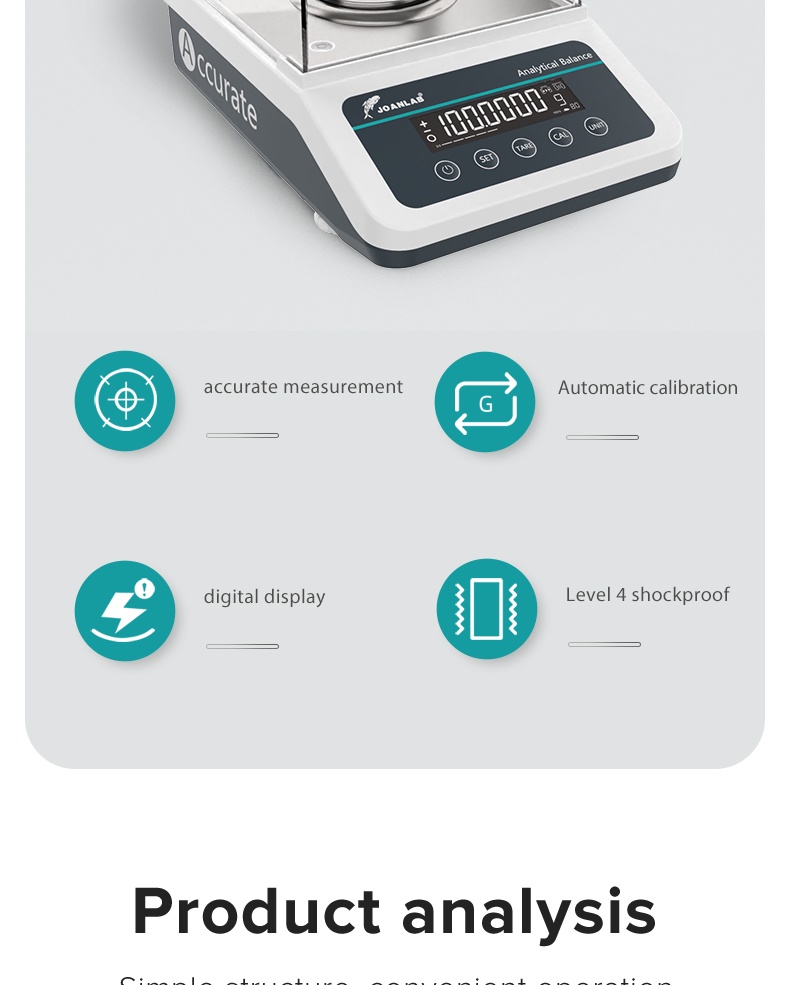 JOANLAB Laboratory Scales Analytical Balance Digital Microbalance Precision Electronic Balance ...