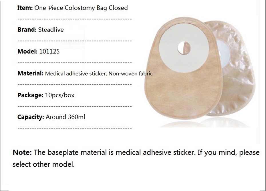 10/20/30Pcs Economical Colostomy Bags One-Piece System Closed Stoma Bag ...