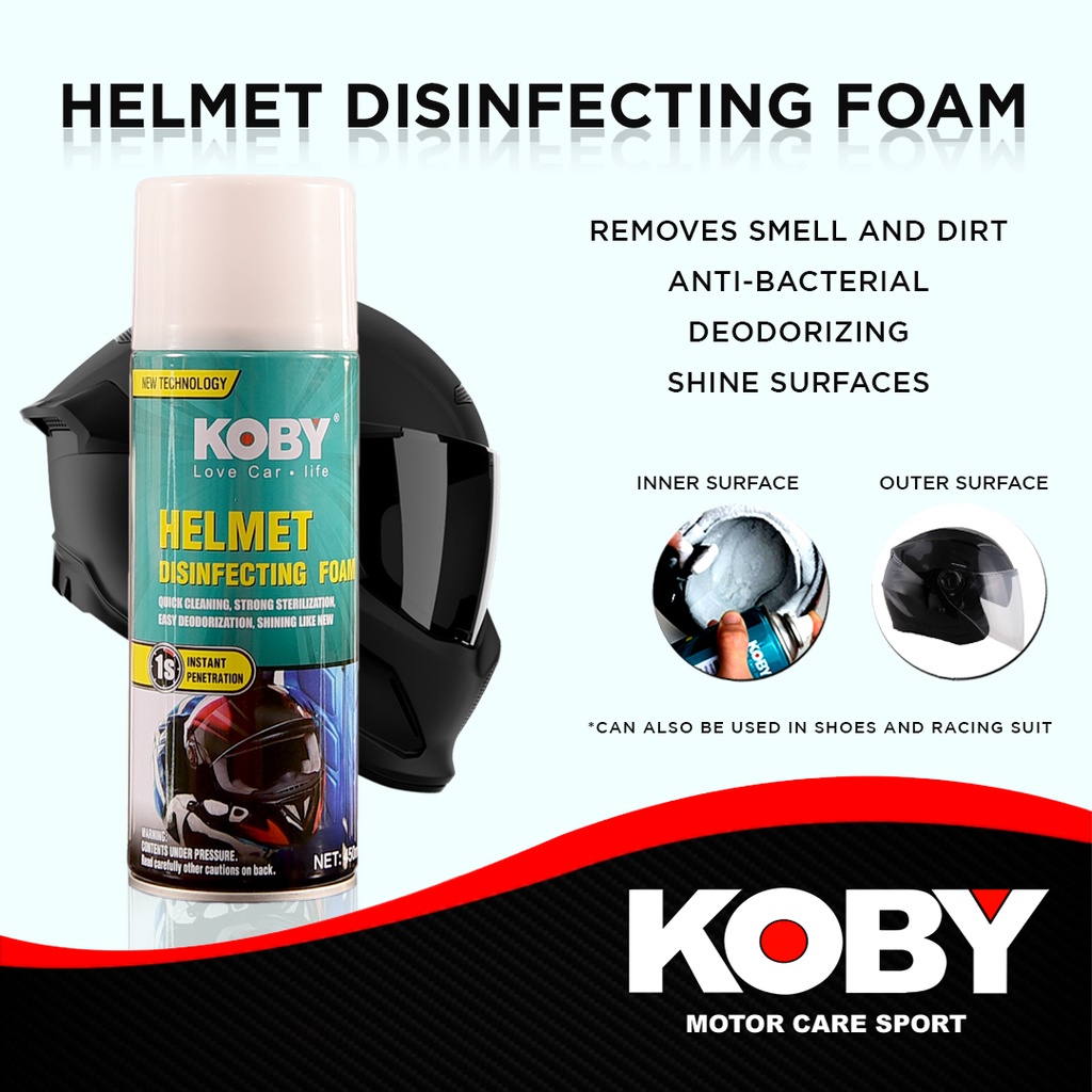KOBY HELMET DISINFECTING SPRAY FOAM 450ml | Shopee Philippines