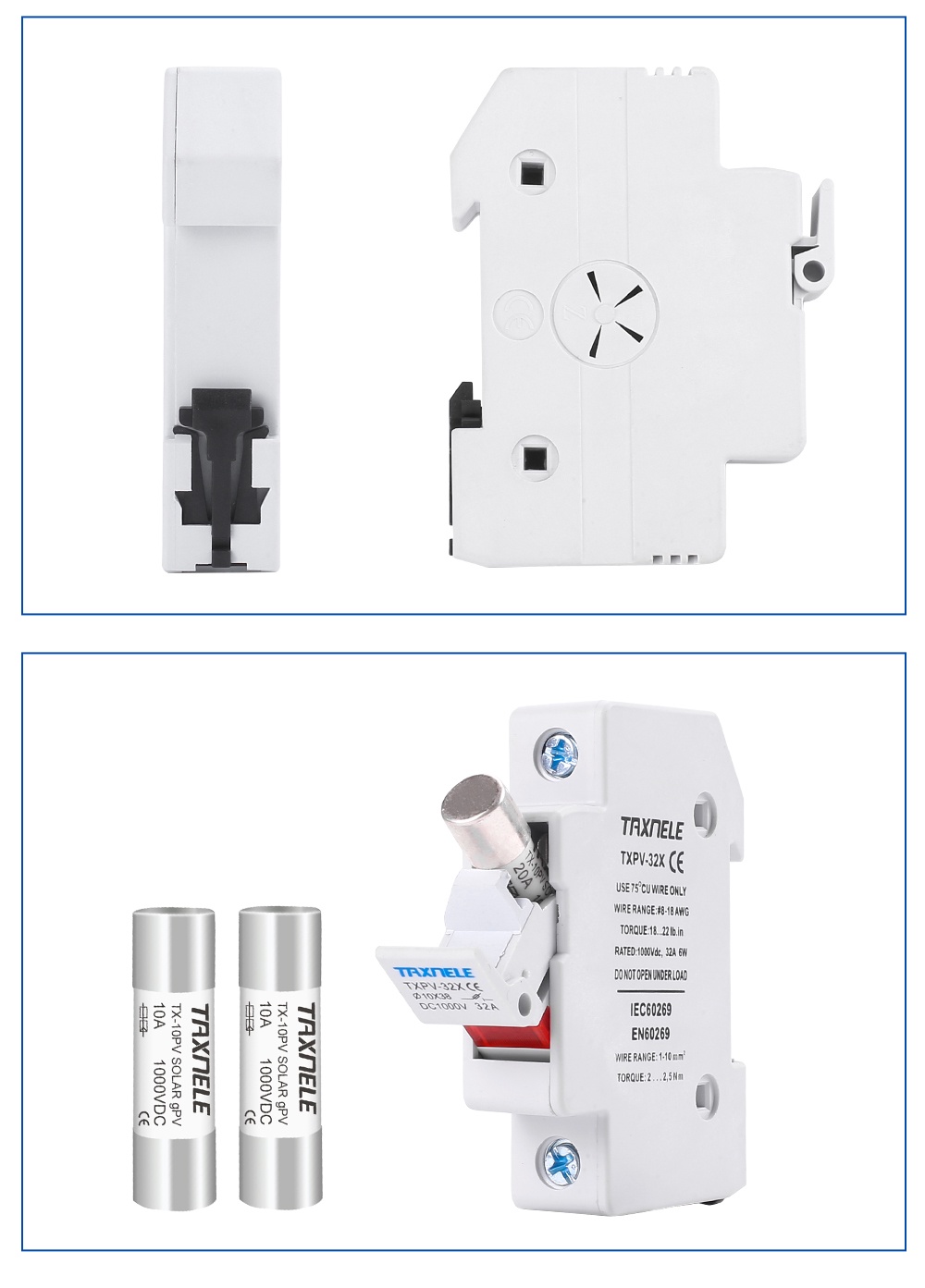 Solar DC Fuse 1000V PV Photovoltaic 6A 10A 15A 20A 25A 30A DC Fuse ...