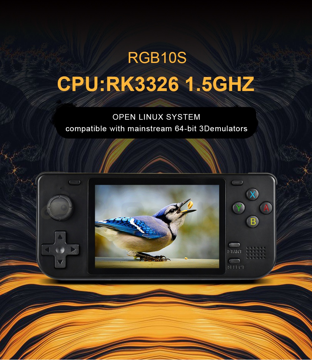 POWKIDDY RGB10S 3.5-Inch IPS OGA Screen Open Source Handheld Game ...