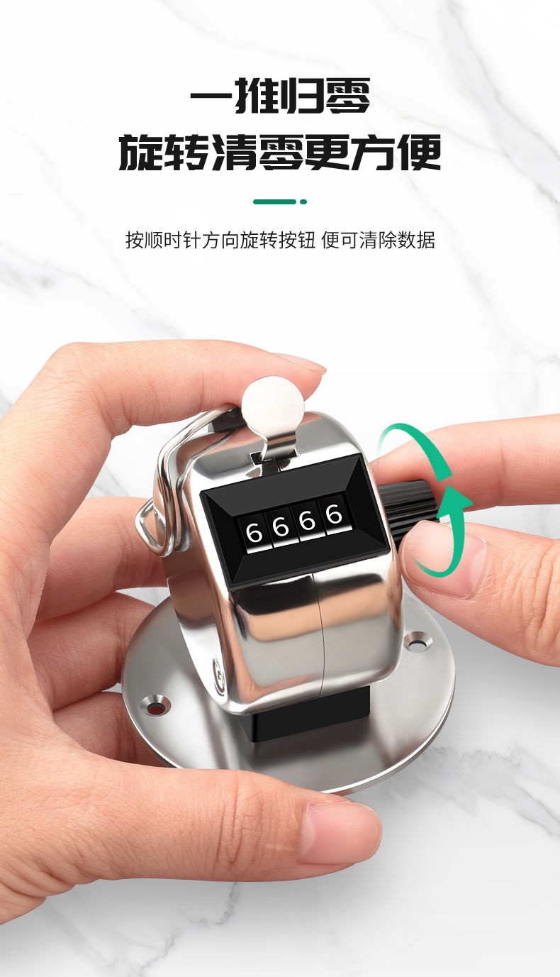YOLO MALL Human flow counter, manual mechanical counting device, metal ...