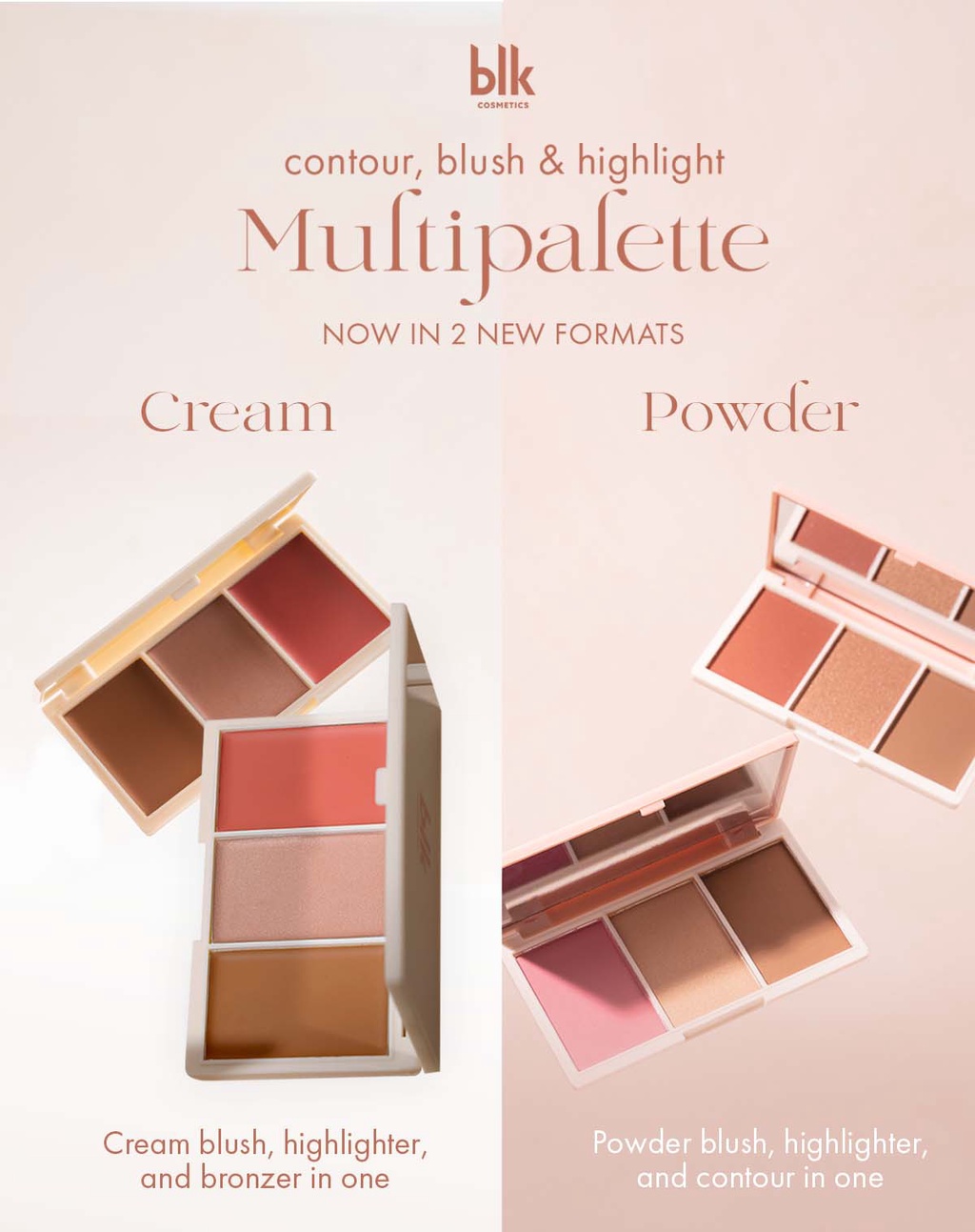 blk cosmetics daydream powder blush, highlight, contour multipalette | Shopee Philippines