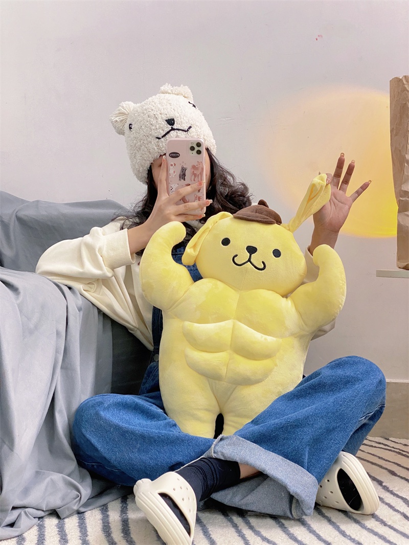Sanrio Muscular Pom Pom Purin With Pecs and Abs Plush Toy Lovely ...