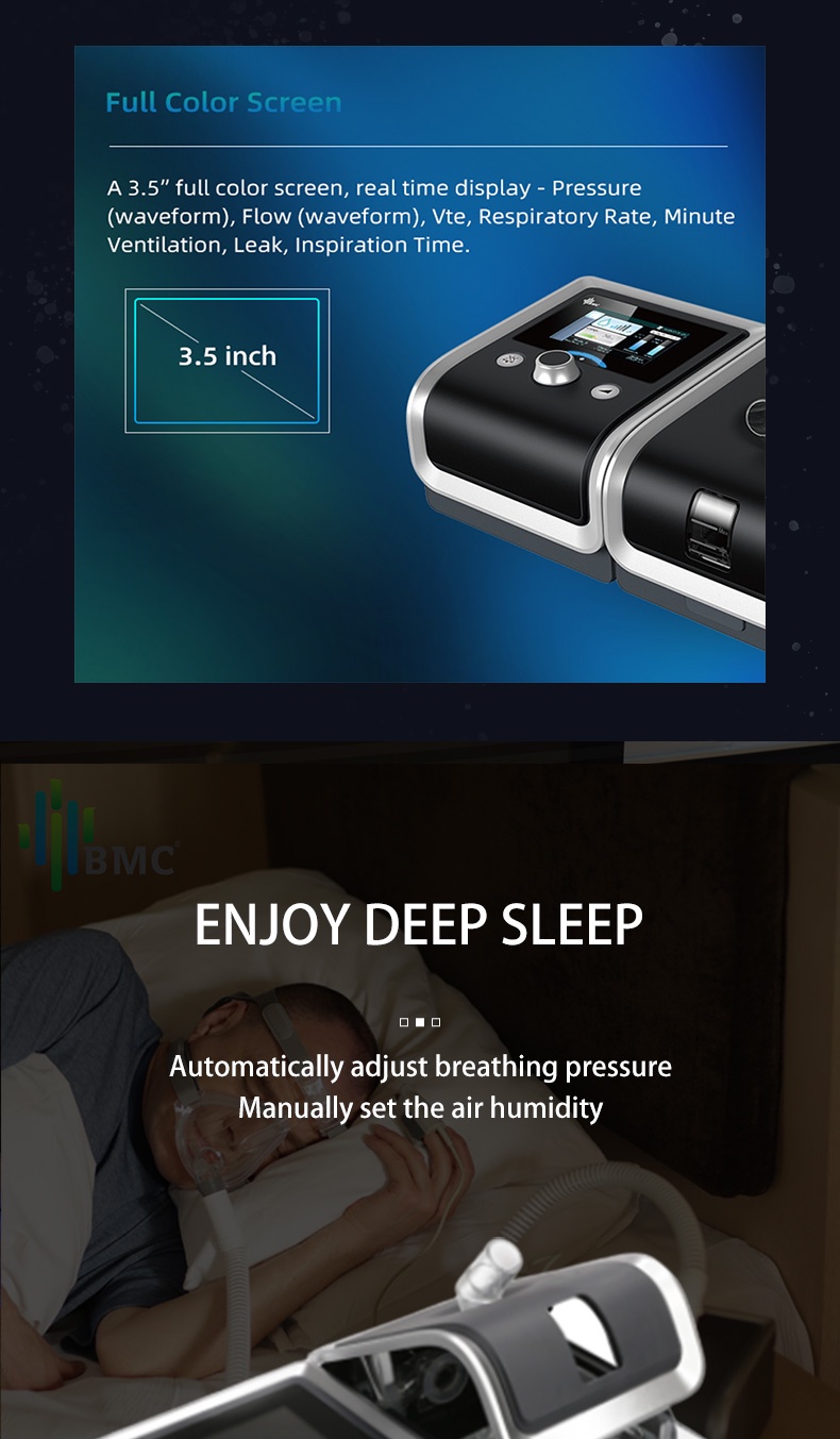 BMC GII Auto CPAP APAP E-20A With Mask Machine for Anti Snoring Sleep ...