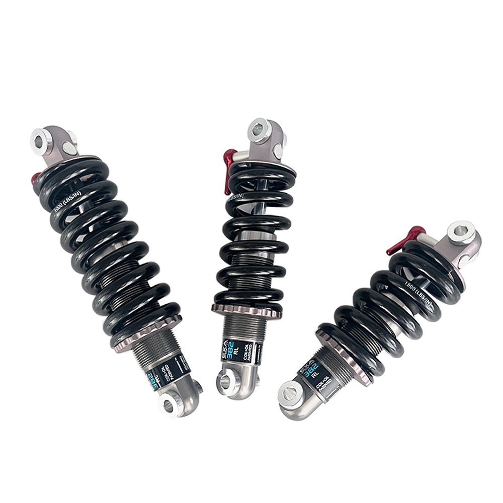 KS EXA Form Rear Shock 382RL Adjustable Suspension Spring Lockout Dual ...