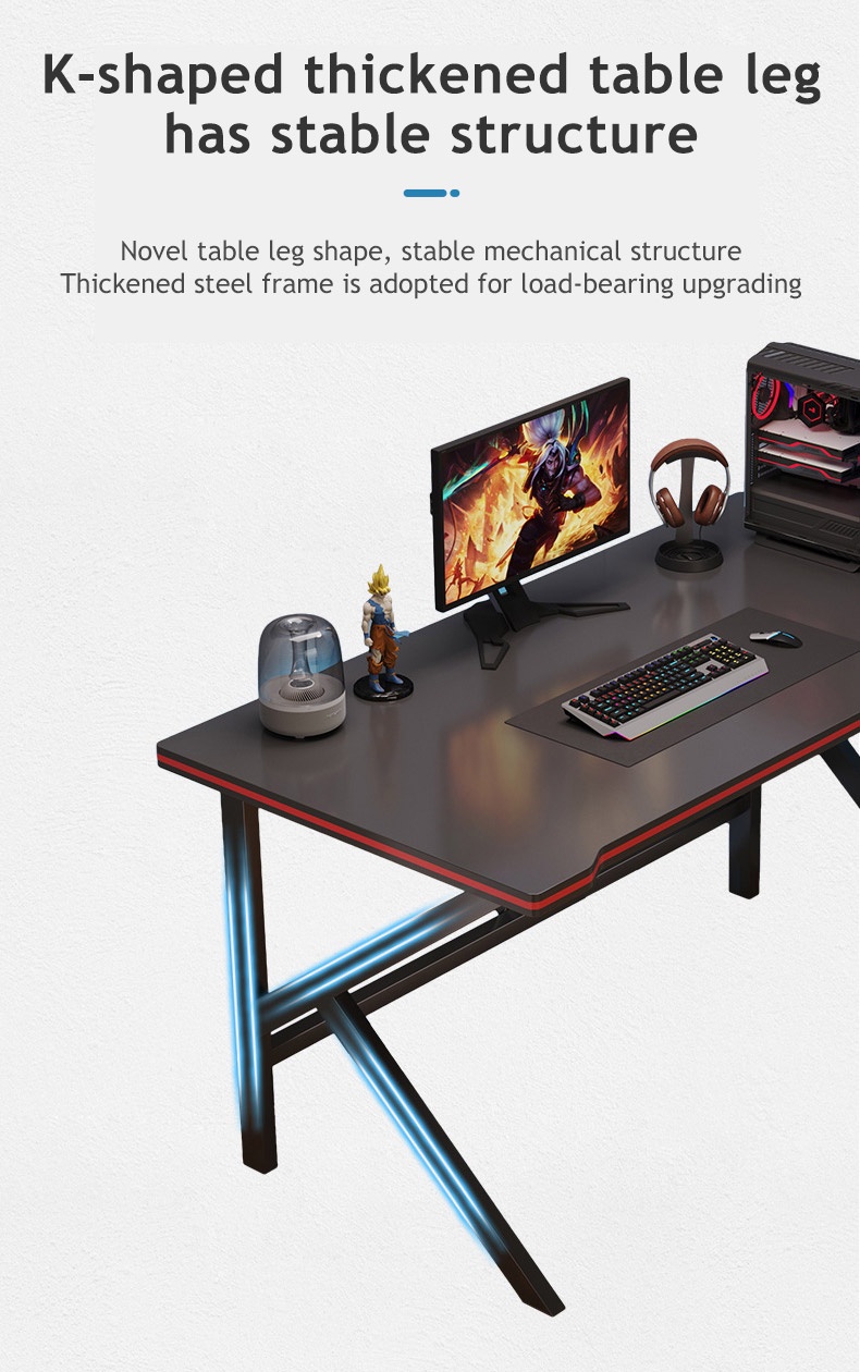 VOVOVA Gaming table 100/120/140cm computer set desk gaming desk table ...
