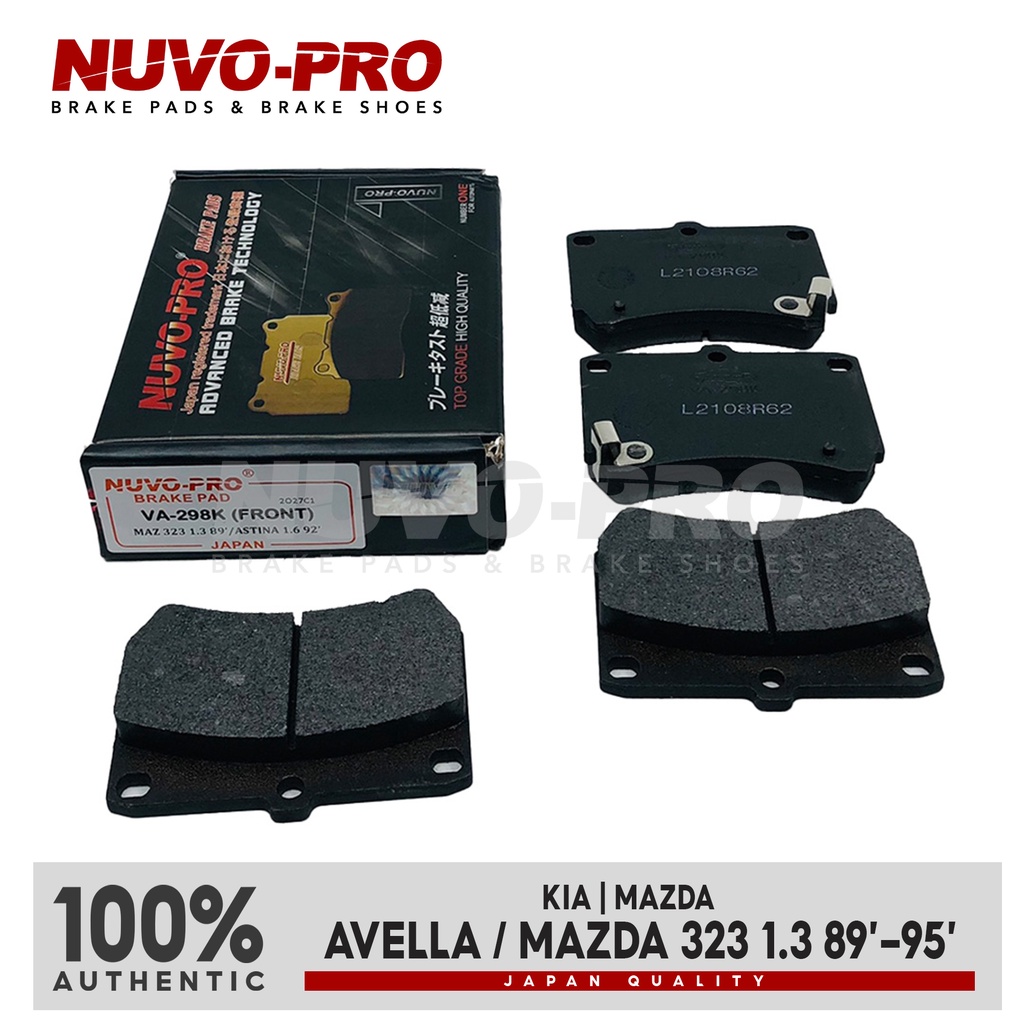 Nuvo-Pro Brake Pads Front Kia Avella / Mazda 323 1.3 1989 - 1995 ...