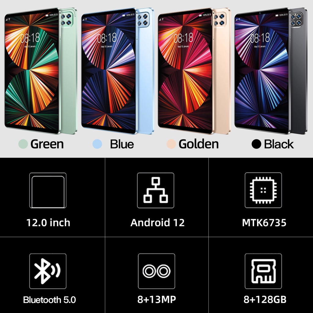 Tab Spark 8+ Original Tablets 12 Inch 8Gb + 256Gb Android Tablet Online ...