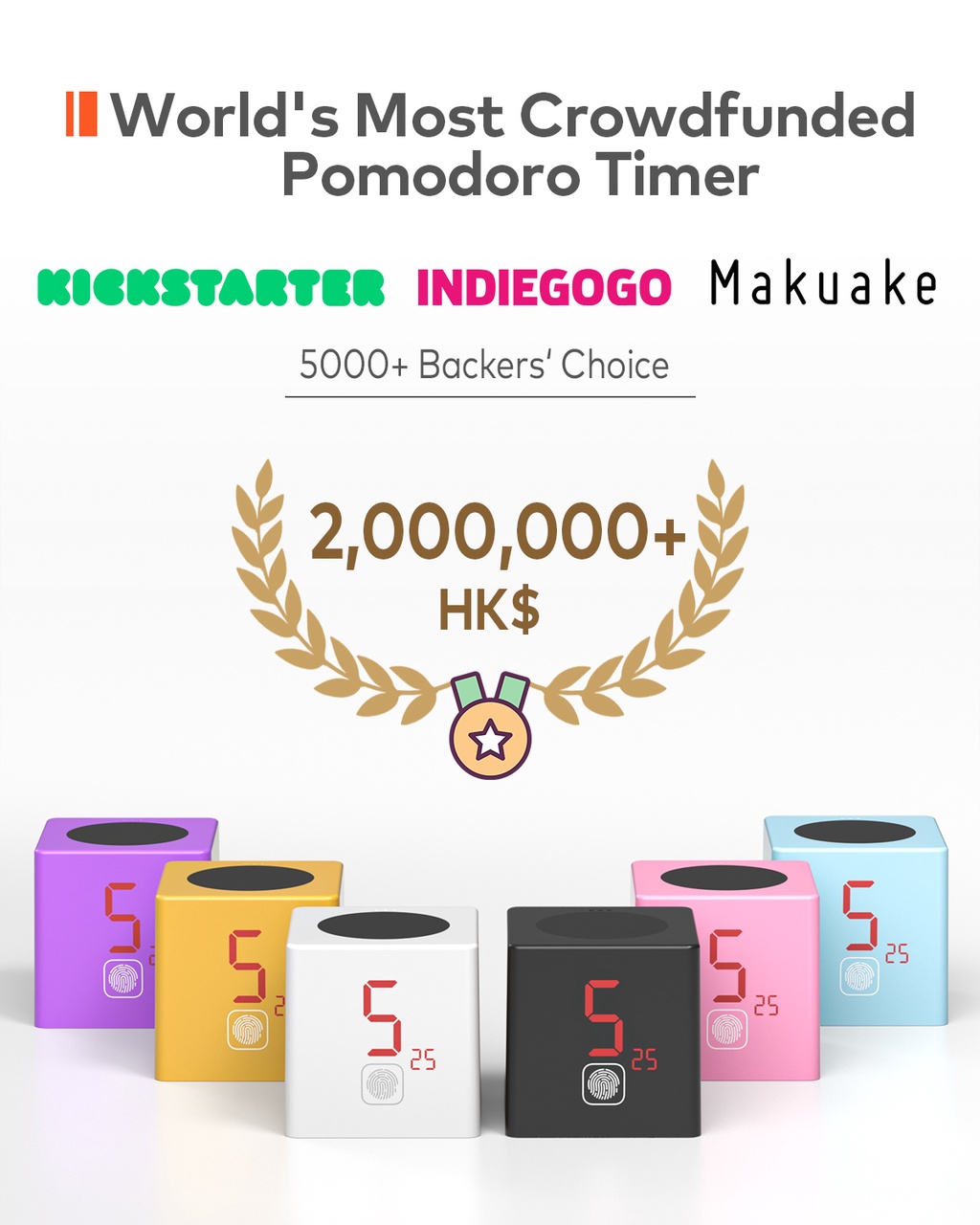 Llano Ticktime Cube Pomodoro Timer Time Management Tool | Shopee ...