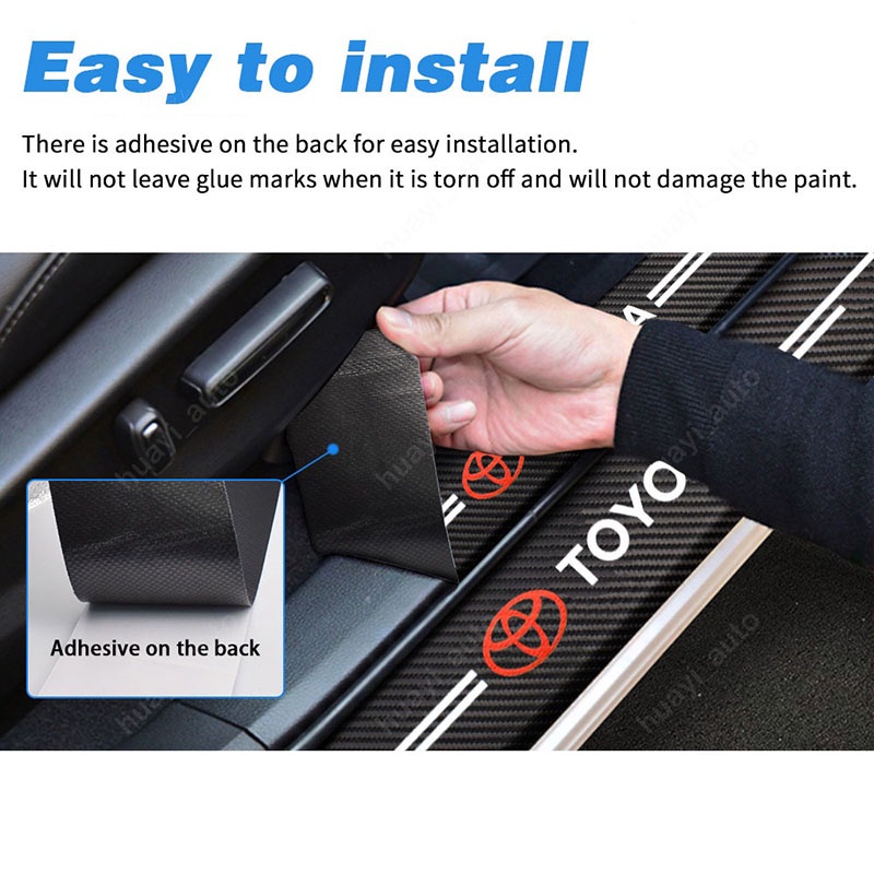 Toyota Raize Car Sill Sticker Anti-Scratch Waterproof Trunk Protector ...