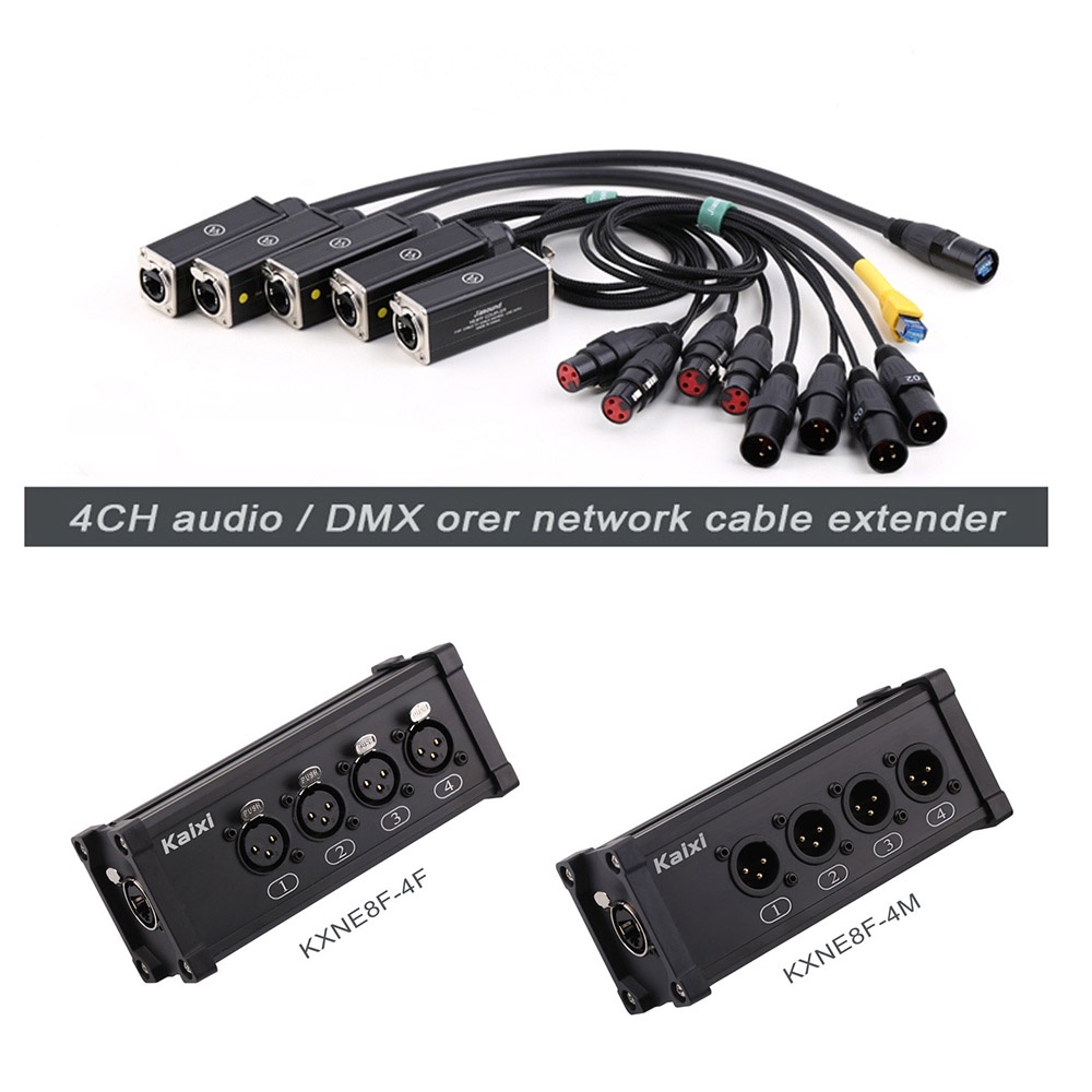 XLR Audio Snake 4 Channel 3 Pin Multi Network Breakout for Stage and ...