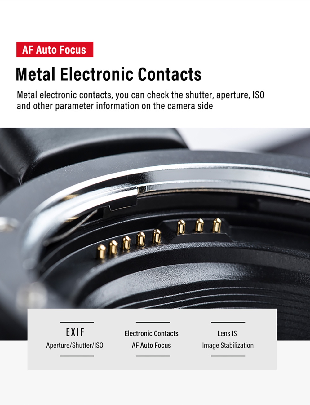 Viltrox EF-EOSM Electronic Auto Focus Lens Adapter for Canon EOS EF/EF-S Lens to EOS M EF-M M2 ...