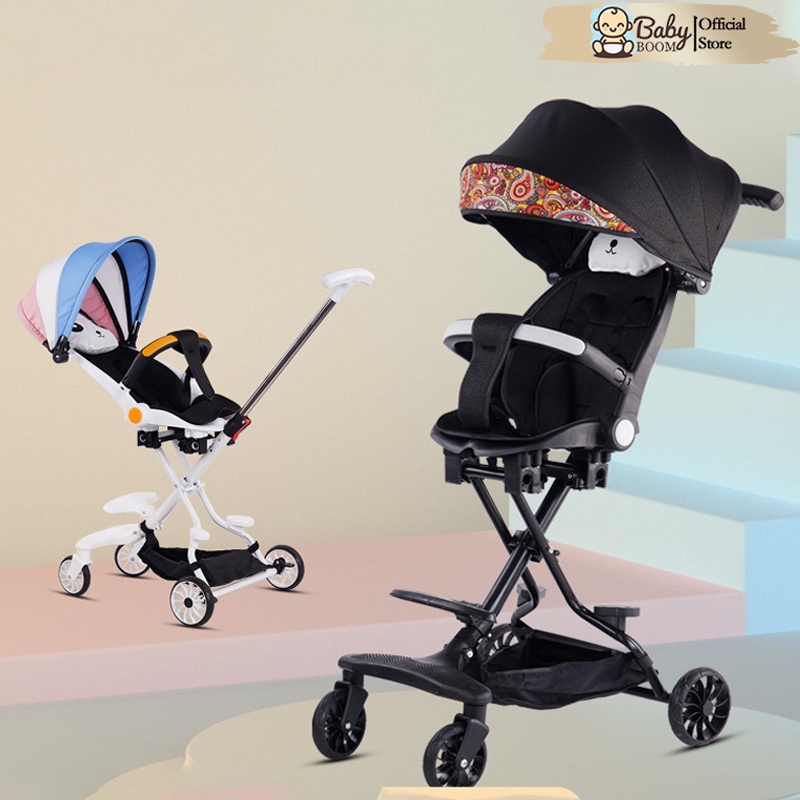 Baby Stroller Foldable Can Sit And Lie Two-Way 360 Rotating With ...