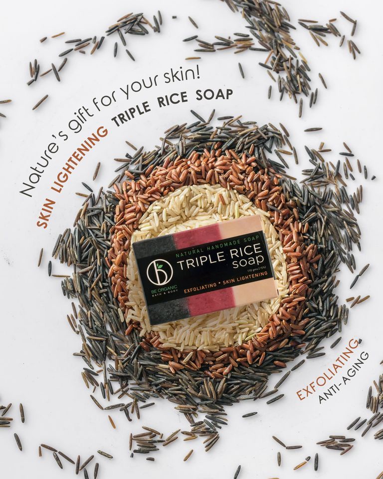 Be Organic Triple Rice Soap 110g For Exfoliating Skin Lightening ...
