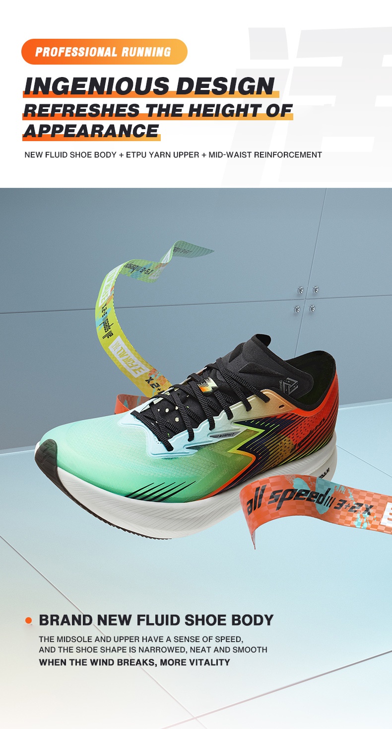 361 Degrees Flame ST PB Carbon Plate Running Shoes Men Professional ...