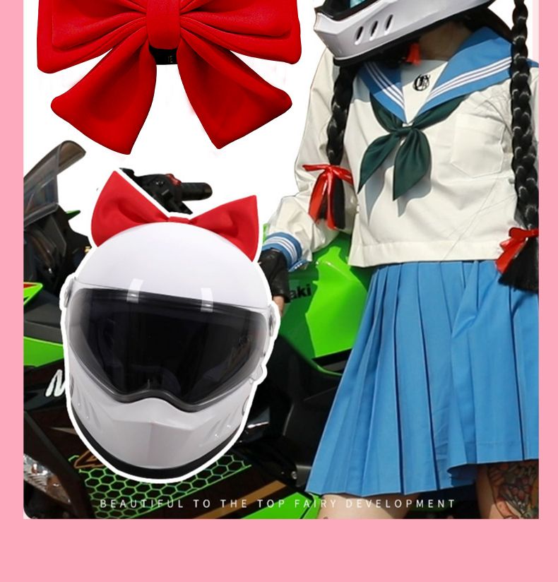 25cm Helmet Women Bow Decoration Double-layer Raimu Kawasaki Cute Bows ...