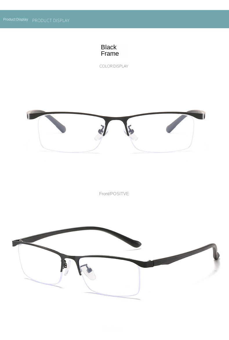 (- 0~- 600) myopia glasses, new glasses frame half-frame anti-blue ...