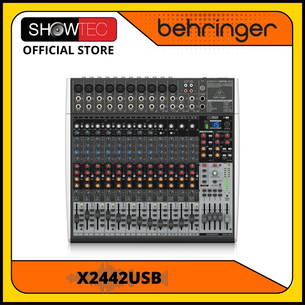 Behringer X2442USB Premium 24-Input 4/2-Bus Mixer with XENYX Mic ...