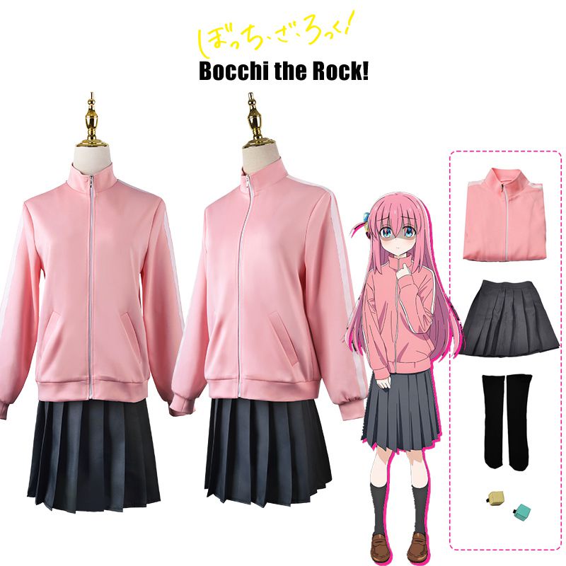 Rock! Bocchi The Gotou Hitori Cosplay Costume Comfy Durable Uniform ...